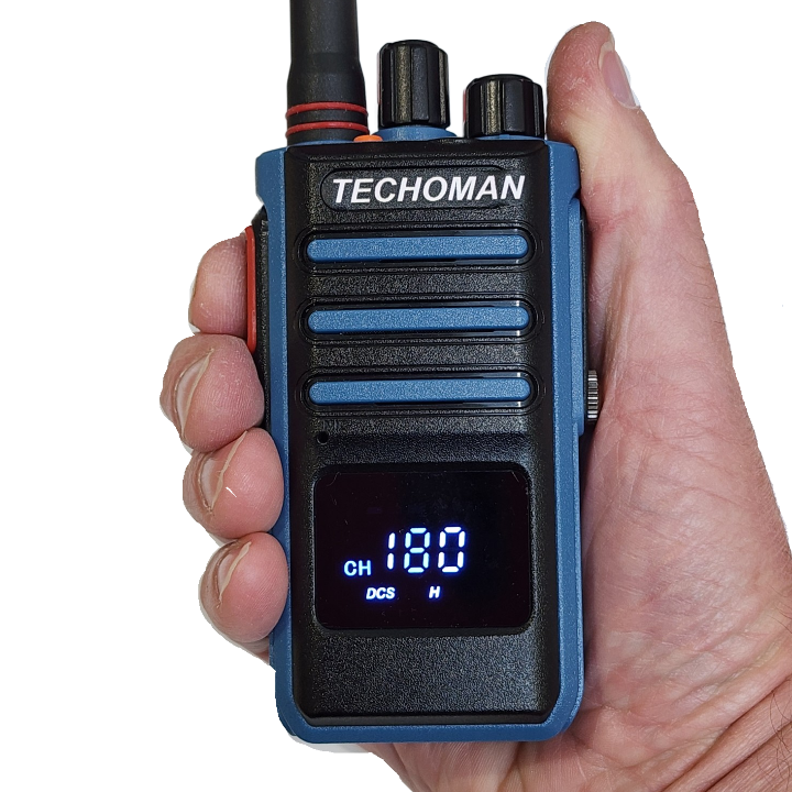 6x TECHOMAN TM905PRO UHF PRS / Commercial Radio Walkie Talkies - Blue – Techoman Electronics Ltd
