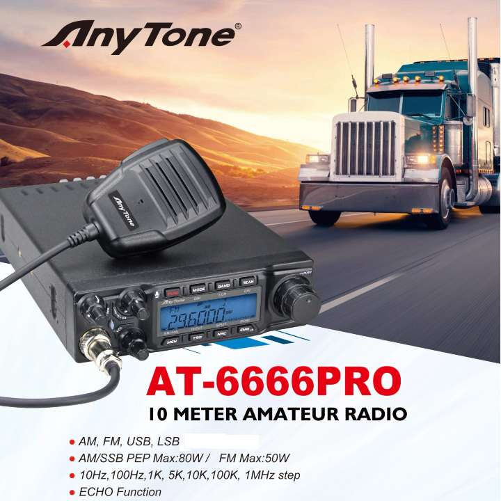 ANYTONE AT-6666 PRO 10 Metre Amateur Mobile Transceiver