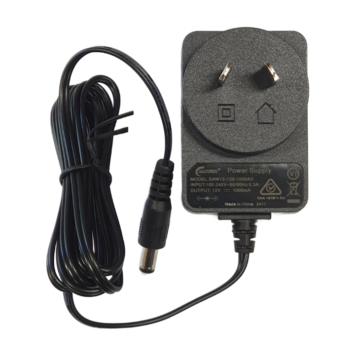 12 Volt DC 1 Amp Plugpack Switchmode Power Supply with 2.1mm DC Connec