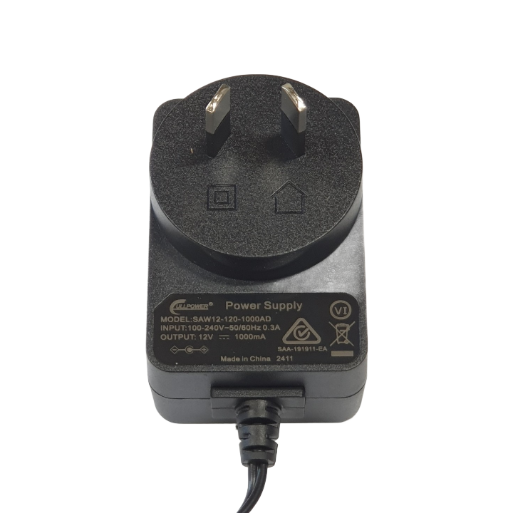 12 Volt DC 1 Amp Plugpack Switchmode Power Supply with 2.1mm DC Connec