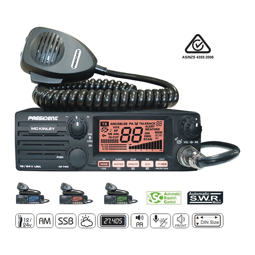 PRESIDENT McKinley AM / SSB CB 27MHz Radio Transceiver Home Kit - 4