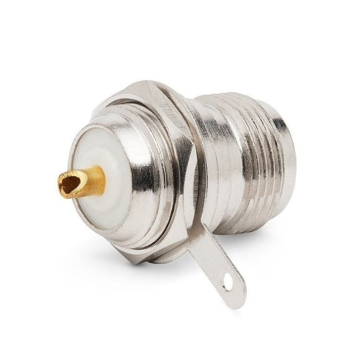 N Type Female Round Chassis Socket Solder Connector
