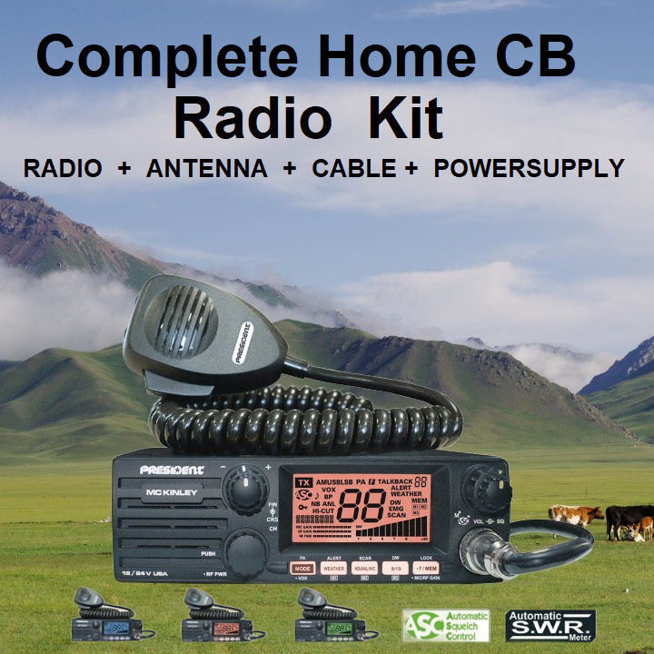 PRESIDENT McKinley AM / SSB CB 27MHz Radio Transceiver Home Kit - 4