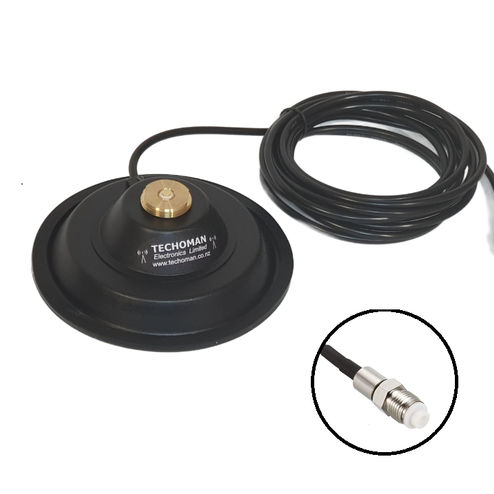 TECHOMAN 15cm Magnetic Antenna / Aerial Mount NMO on Base and FME Sock