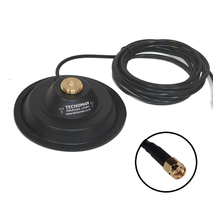 TECHOMAN 15cm Magnetic Antenna / Aerial Mount NMO on Base and SMA Plug
