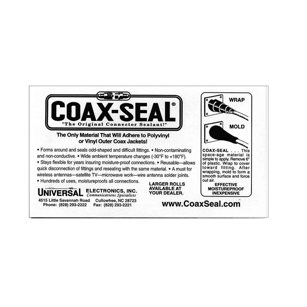 Coax-Seal Hand Moldable Weatherproofing Strip