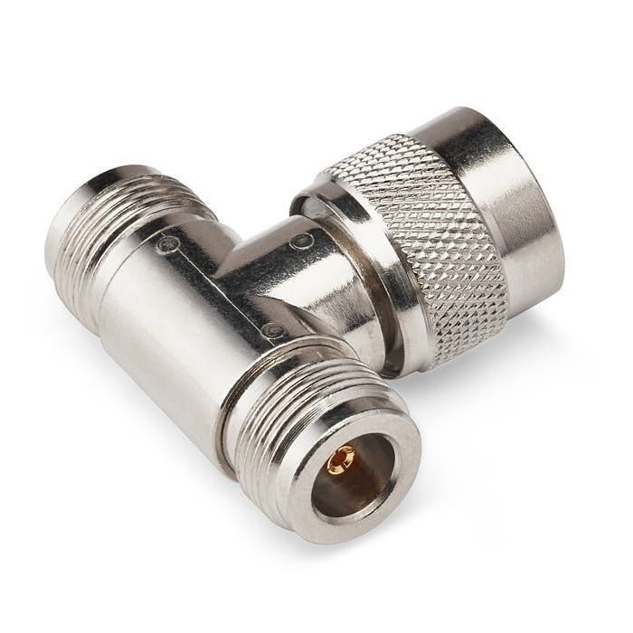 N-Plug to 2x N-Female Sockets T Joiner / Splitter / Connector / Adapto