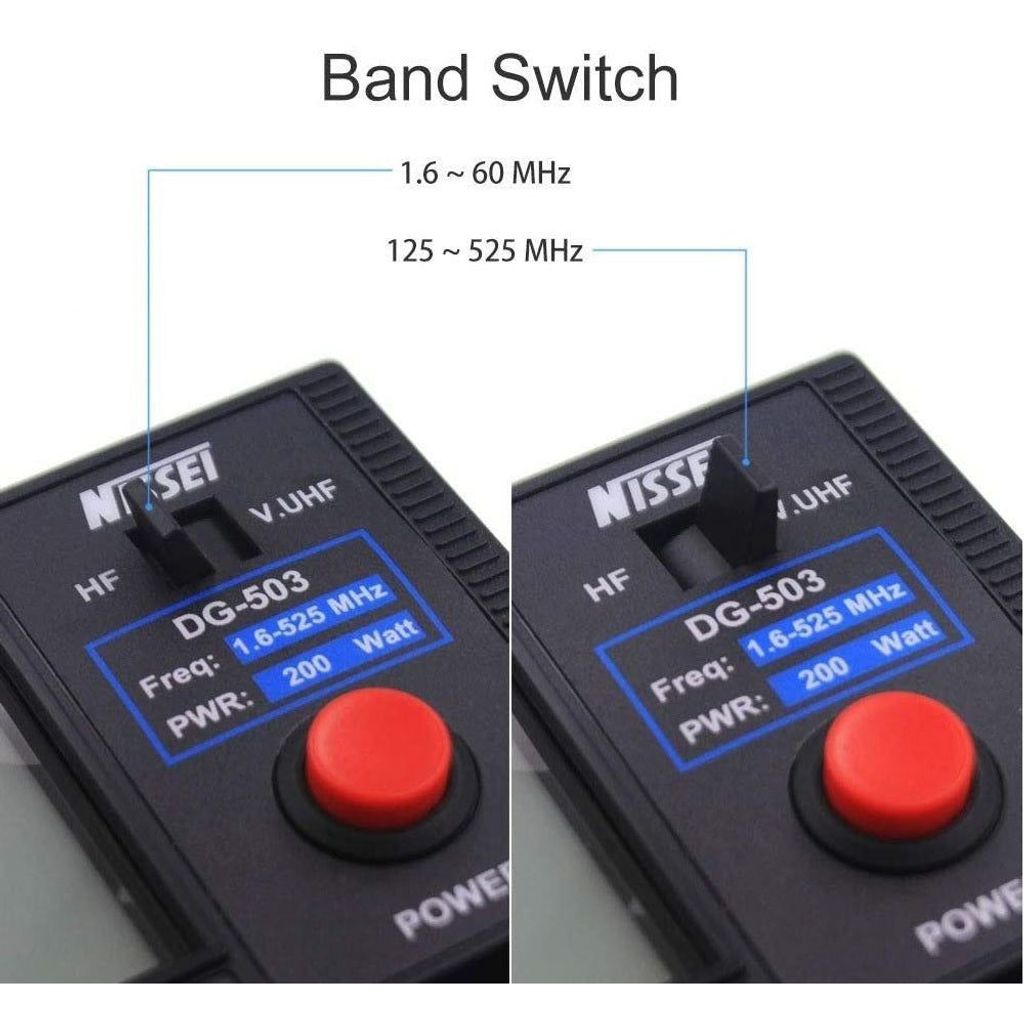 NISSEI DG-503 SWR / RF Test Meter HF ~ VHF ~ UHF 1.6~60MHz and 125~525