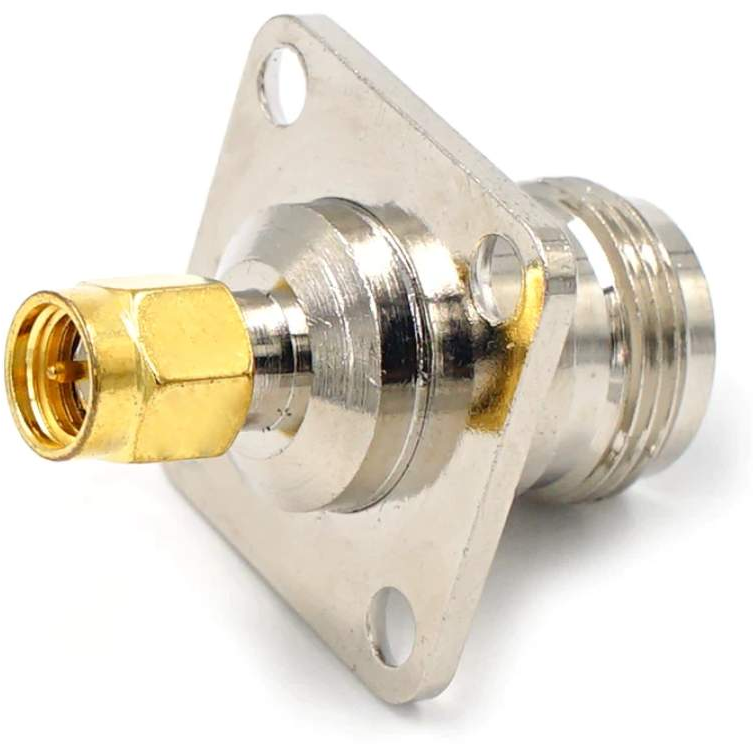 TECHOMAN N Type Female Chassis Socket to SMA Male Plug Joiner / Connec