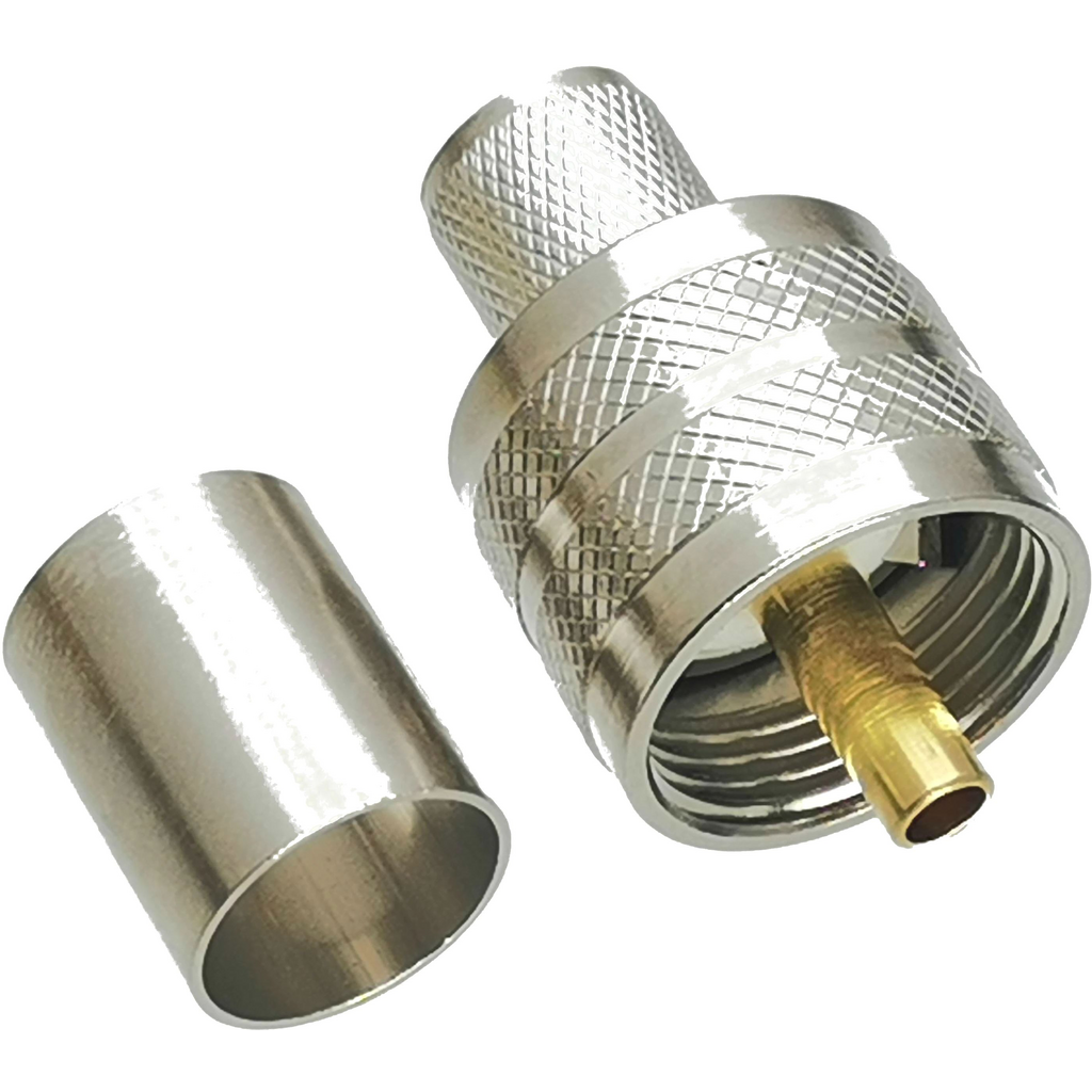 TECHOMAN PL259 Male Crimp Plug for RG-8 RG-213 LMR400 SLMR400 Coaxial