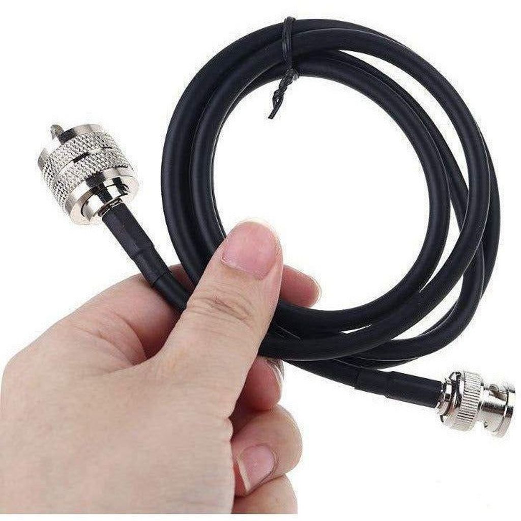 TECHOMAN Antenna / Aerial Patch Cable with PL259 and BNC Male - 1 Metr