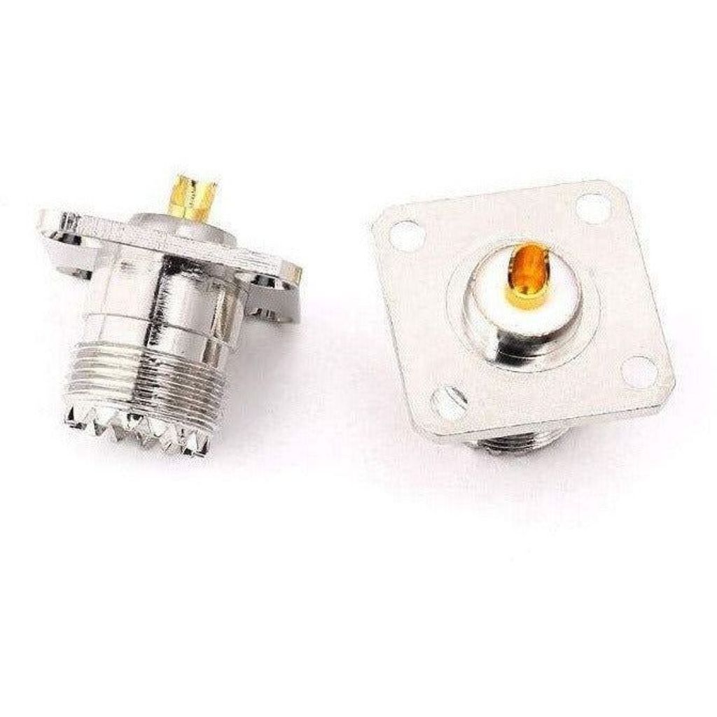 SO239 Type Square Female Chassis Mount Socket / Connector